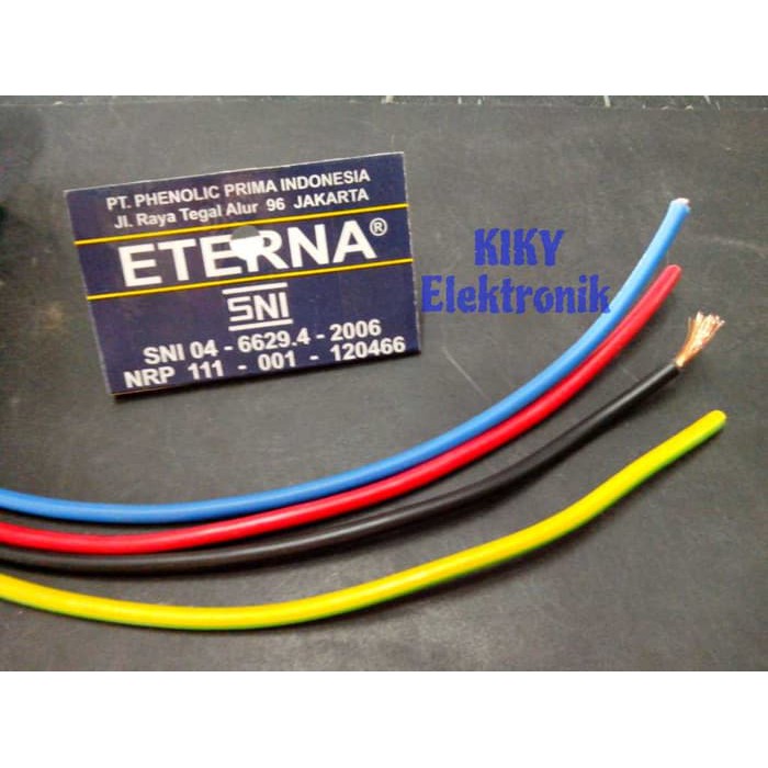 Jual Kabel nyaf 1,5 mm eterna serabut meteran - cable 1 x 1,5mm | Shopee Indonesia