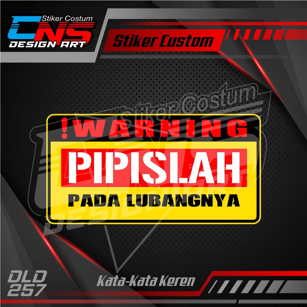 Jual Stiker Warning/Peringatan Kata-Kata Lucu/Kocak/Keren Ukuran 20cm - Stiker Variasi Mobil ...