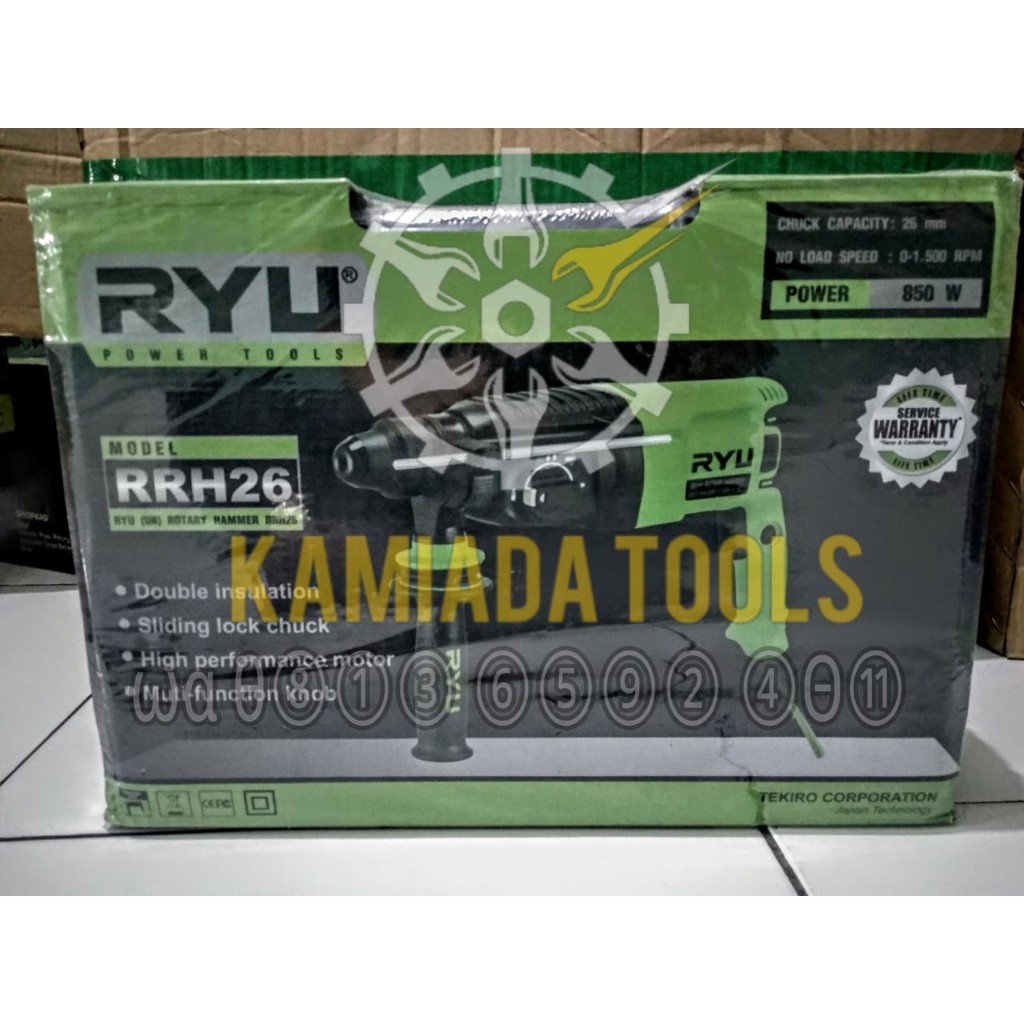 Jual Mesin Bor Beton Bobok RYU/ Rotary Hammer RYU RRH26 | Shopee Indonesia