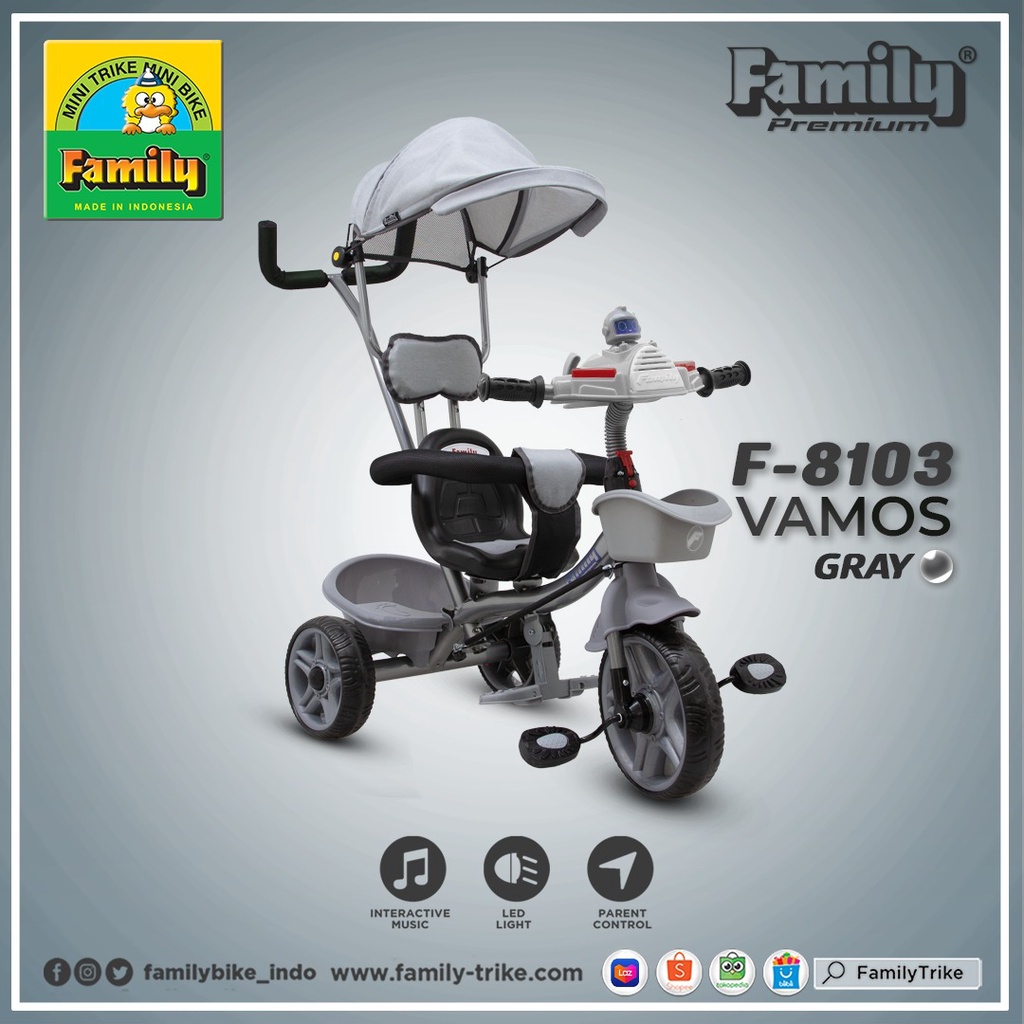 Jual Sepeda Anak Roda Tiga Family Vamos F - 8103 | Shopee Indonesia