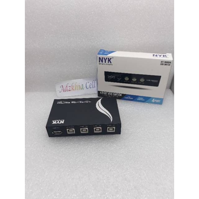 Jual Data Switch USB/Manual Switch Printer 4port GAINTECH /Swith Hub Printer 4 port 1 printer 4 ...
