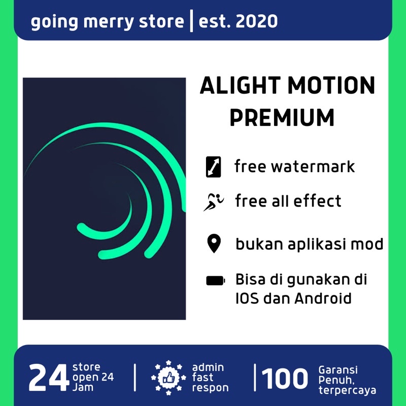 Jual ALIGHT MOTION PREMIUM BISA IOS dan ANDROID LEGAL | Shopee Indonesia