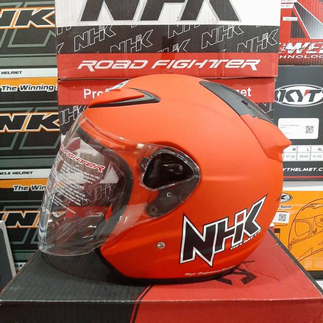 Jual HELM NHK R6 SOLID RED DOFF / NHK R6 POLOS MERAH DOP | Shopee Indonesia