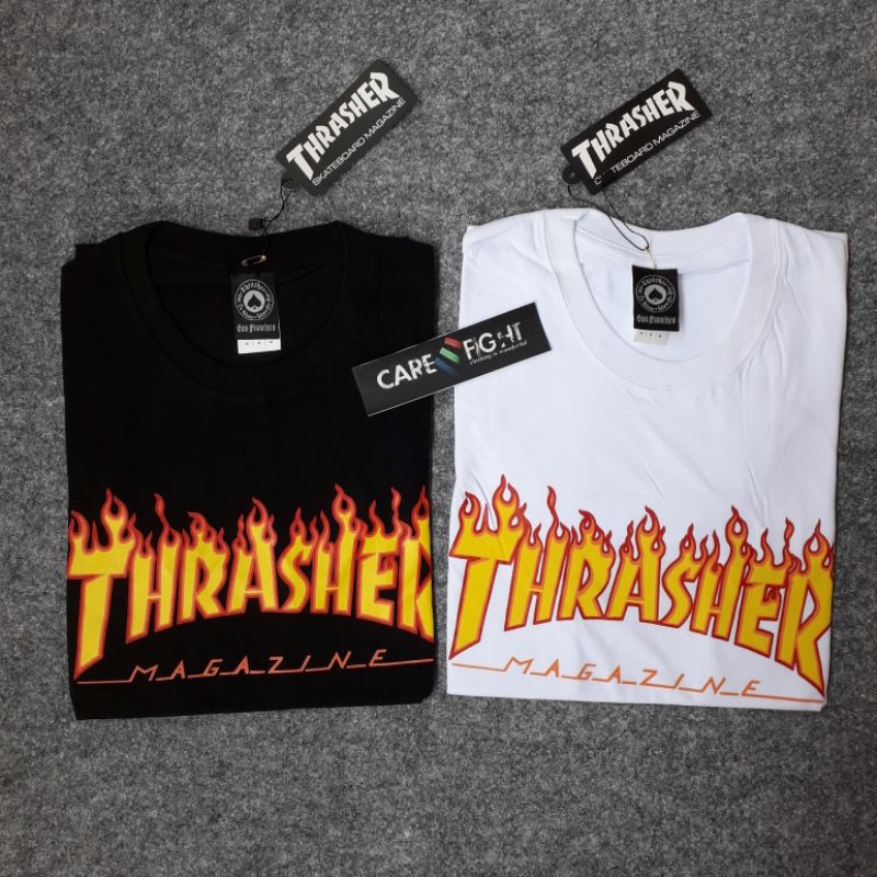 Jual Baju Kaos Thrasher Api/Flame Premium | Shopee Indonesia