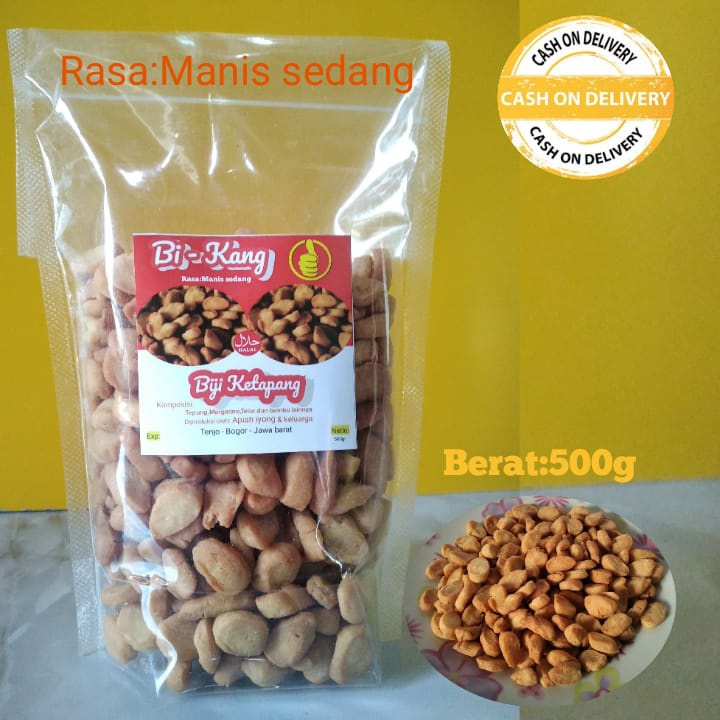 Jual KUE KERING BIJI KETAPANG 500G BI-KANG BIJI KETAPANG SNACK BIJI ...