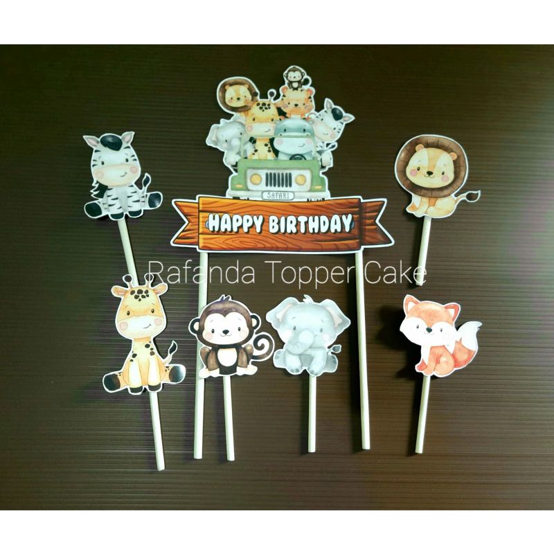 Jual topper kue ultah animal toper ulang tahun binatang hewan | Shopee ...