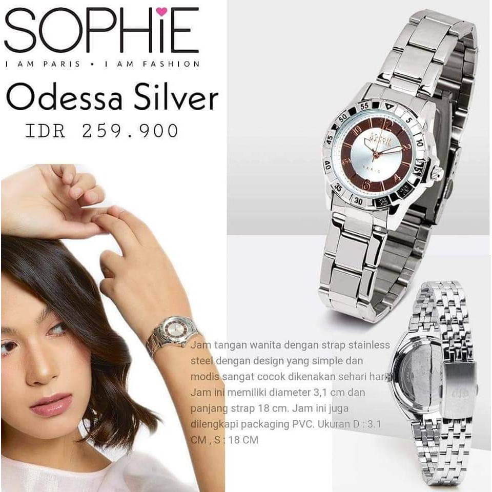 Jual SOPHIE MARTIN JAM ODESSA SILVER | Shopee Indonesia