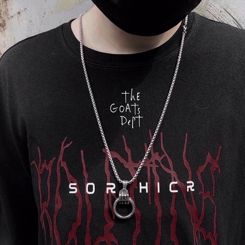 Jual The Goats Dept - Faramiz Ring Skull Chain Necklace / TGD157 kalung ...