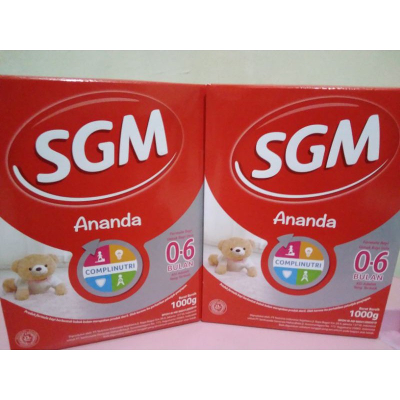Jual SGM Ananda 0-6bulan [Susu Formula] 1000g | Shopee Indonesia