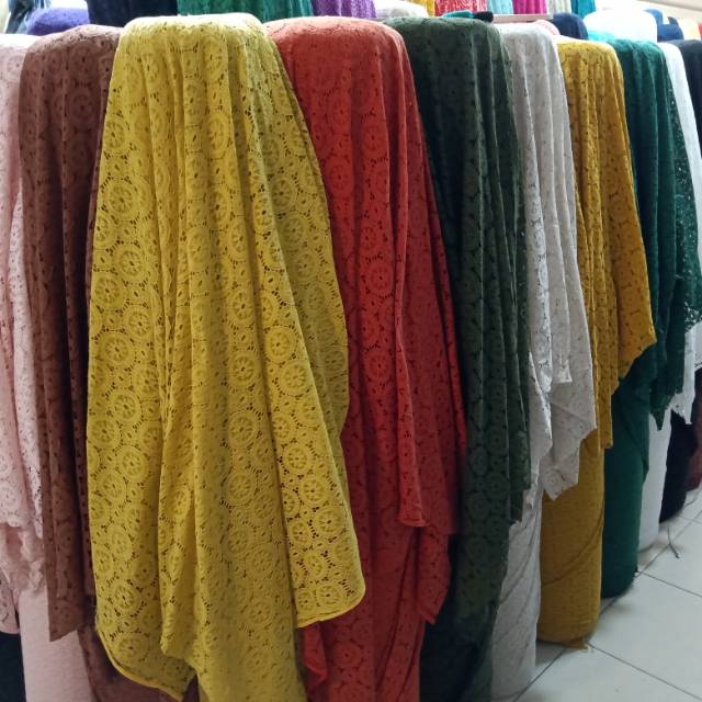 Jual Part 1 Harga per 1/2m (0.5m)Kain BROKAT FULL KATUN limited edition ...