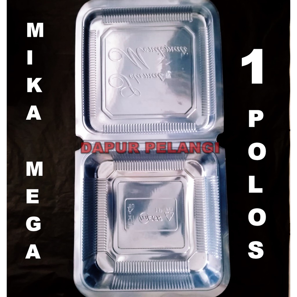 Jual Mika Mega Plastik 1 Polos Murah / Mika Kotak Kue Makanan Besar 1 ...