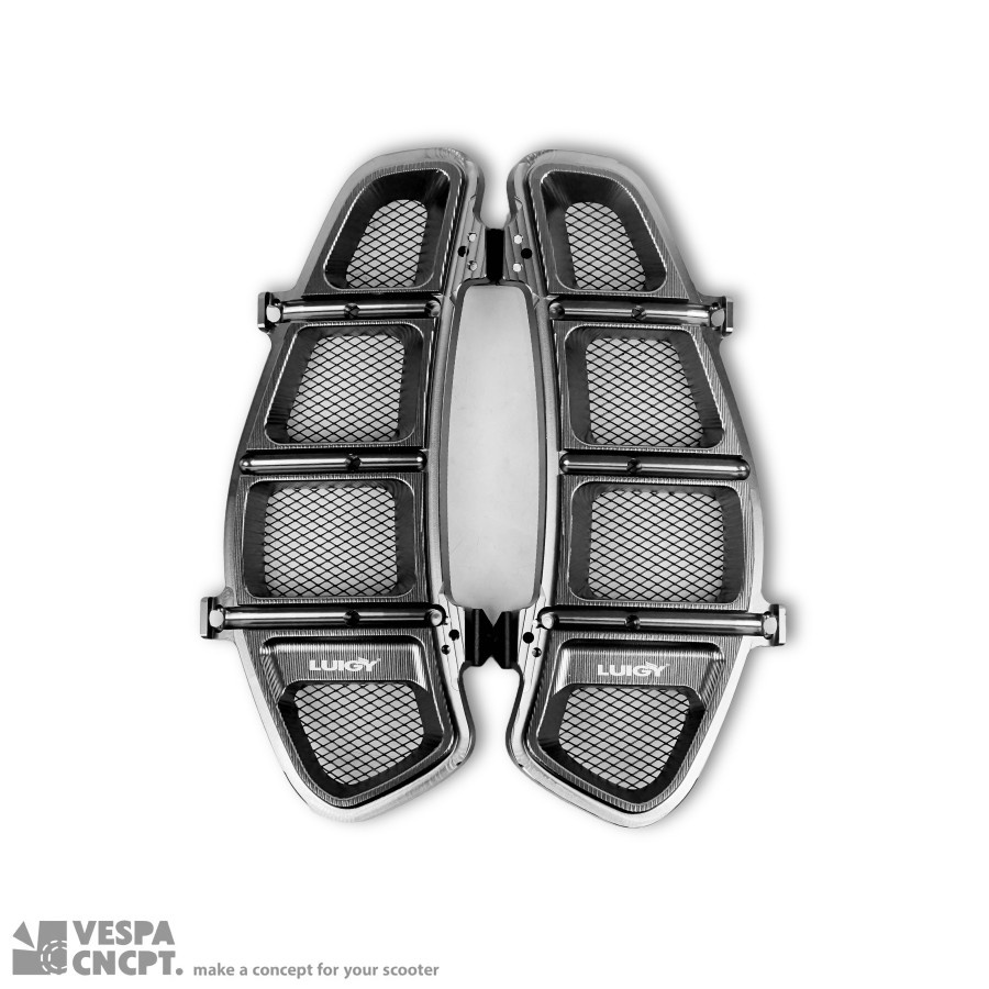 Jual AIR INLET GRILL GLOVE BOX LUIGY TITANIUM VESPA GT SERIES GTS GTV ...