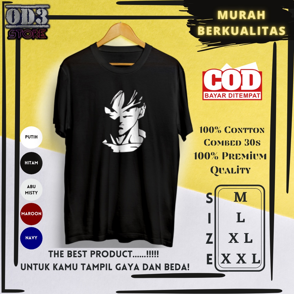 Jual Baju Distro Anime Premium Kaos Oblong Lengan Pendek Dragon Ball ...