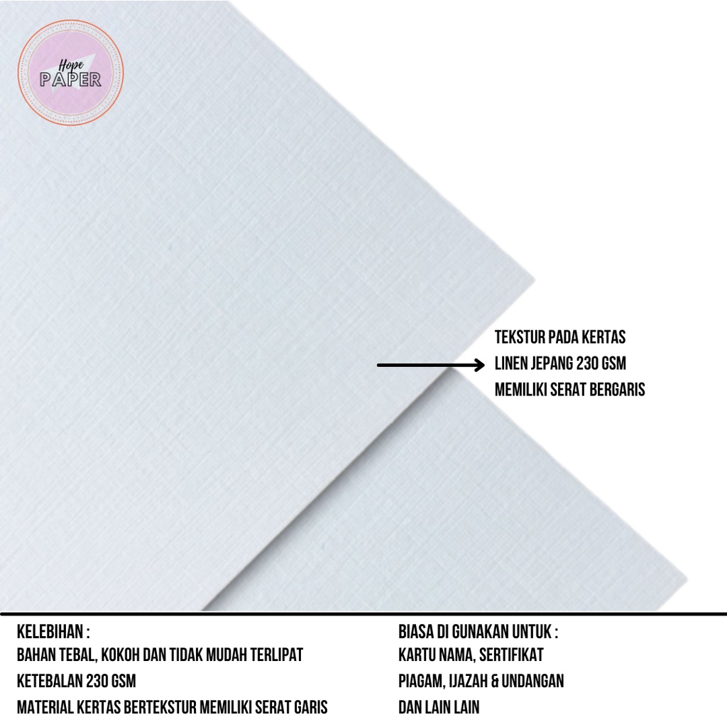 Jual Kertas Linen F4 Isi 30 Lembar Kertas Sertifikat Linen F4