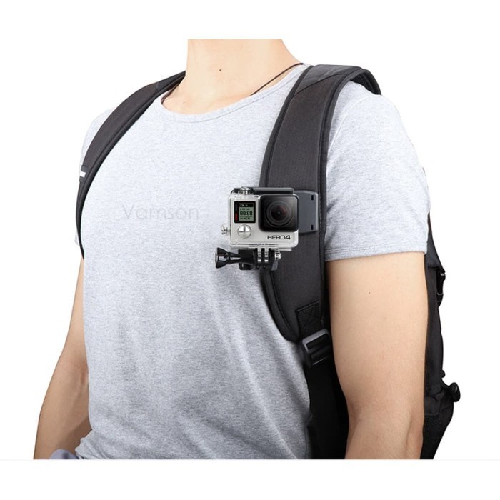 Jual Clip Clamp Mount Vamson 360 Rotary for Action Cam Handle Bracket ...