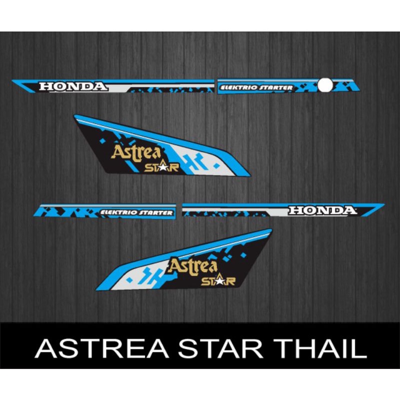 Jual STIKER STRIPING DECAL VARIASI DAN LAMINASI HONDA ASTREA STAR THAIL ...