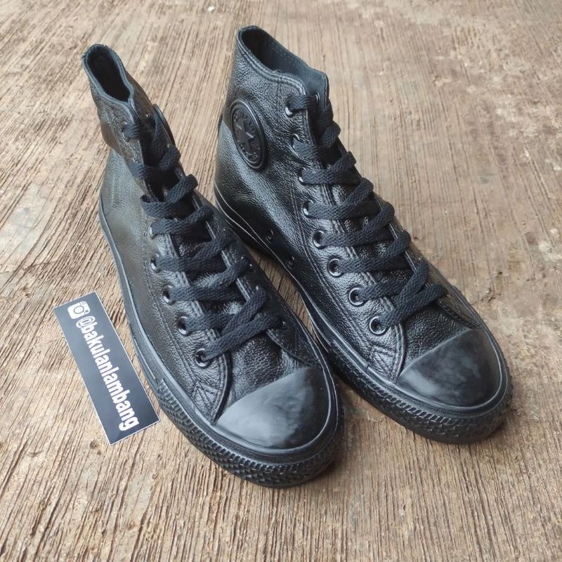 Jual Converse CT High Leather Mono Black | Shopee Indonesia