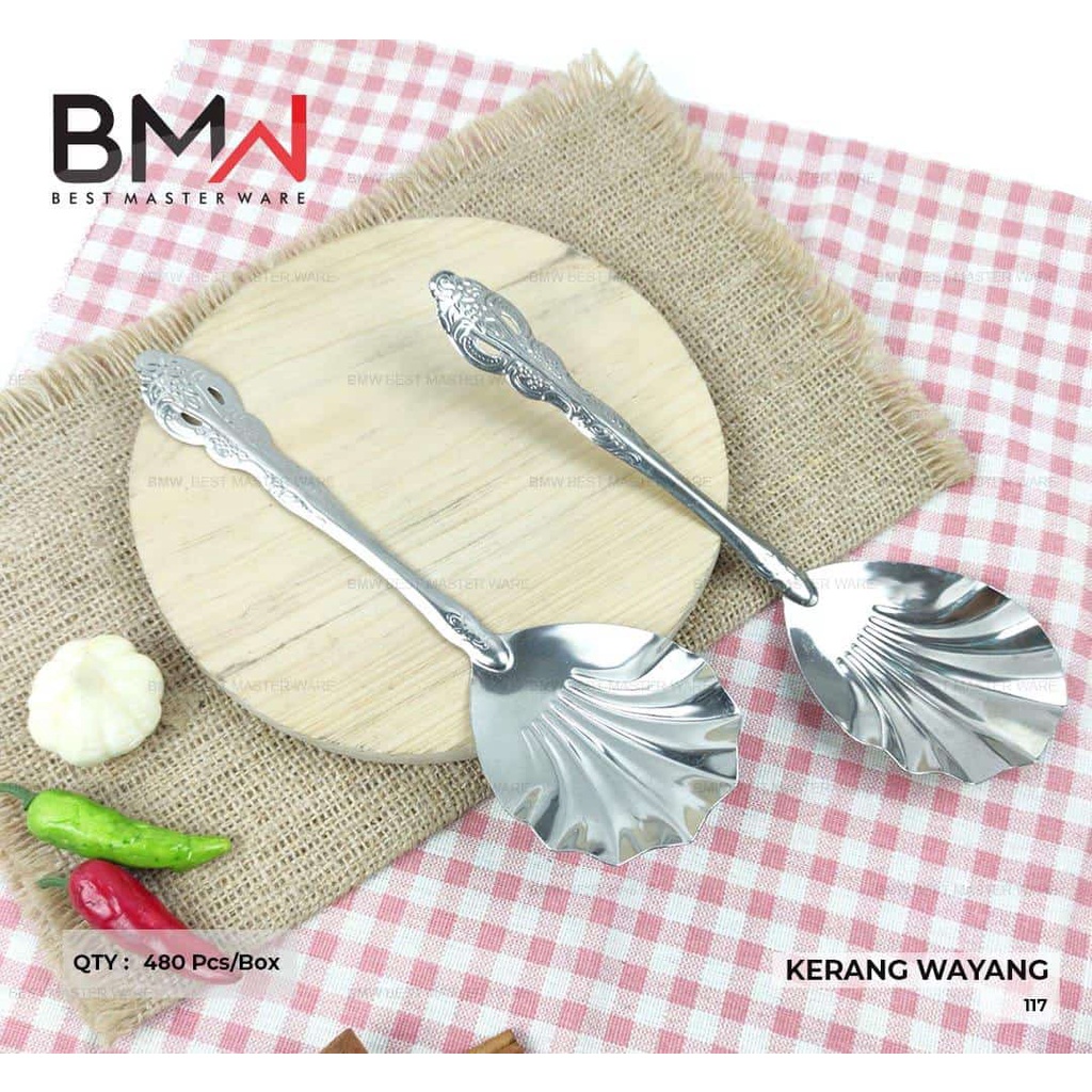 Jual Irus Centong Wayang Stainless 12 Pcs - Sendok Sayur Lauk Prasmanan ...