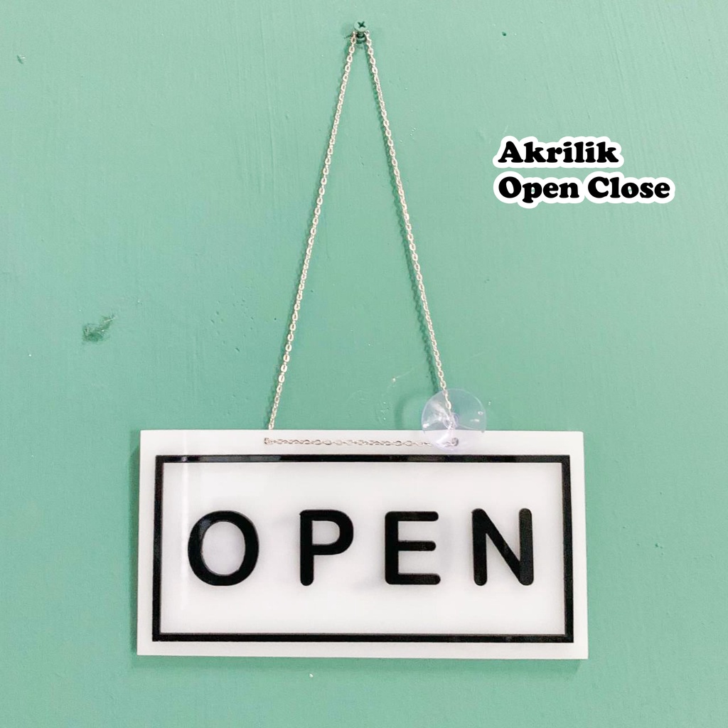 Jual Papan Akrilik Open Close Signage Acrylic Sign | Shopee Indonesia