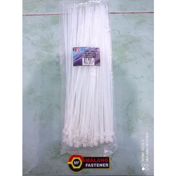 Jual kabel ties 3x250mm putih/talitis 3x250mm putih | Shopee Indonesia