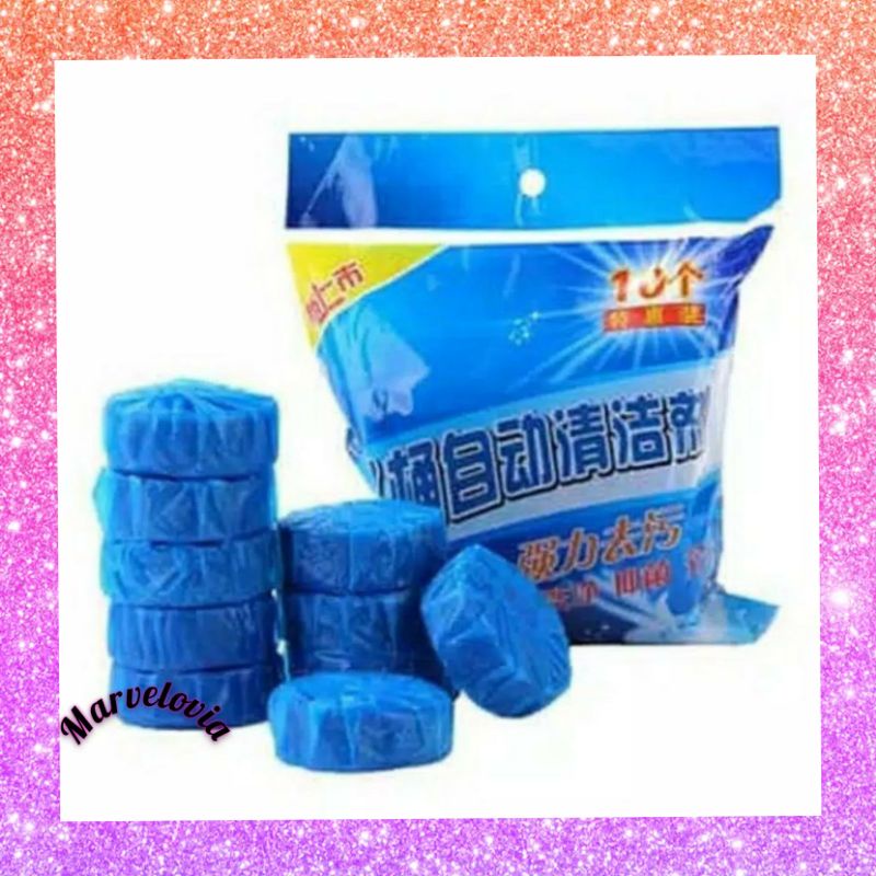 Jual marvelashop | TABLET BIRU PEMBERSIH PENYEGAR TOILET BLUE CLEAN 50 ...