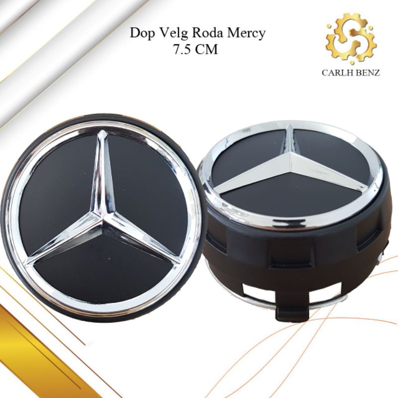 Jual DOP VELG RODA EMBLEM MERCEDES BENZ 75MM HITAM / DOP RODA BINTANG ...