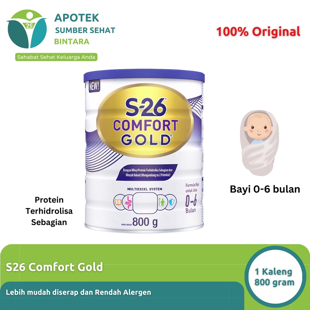 Jual S26 Comfort Gold Susu Bayi 0-6 Bulan Rendah Alergen | Shopee Indonesia