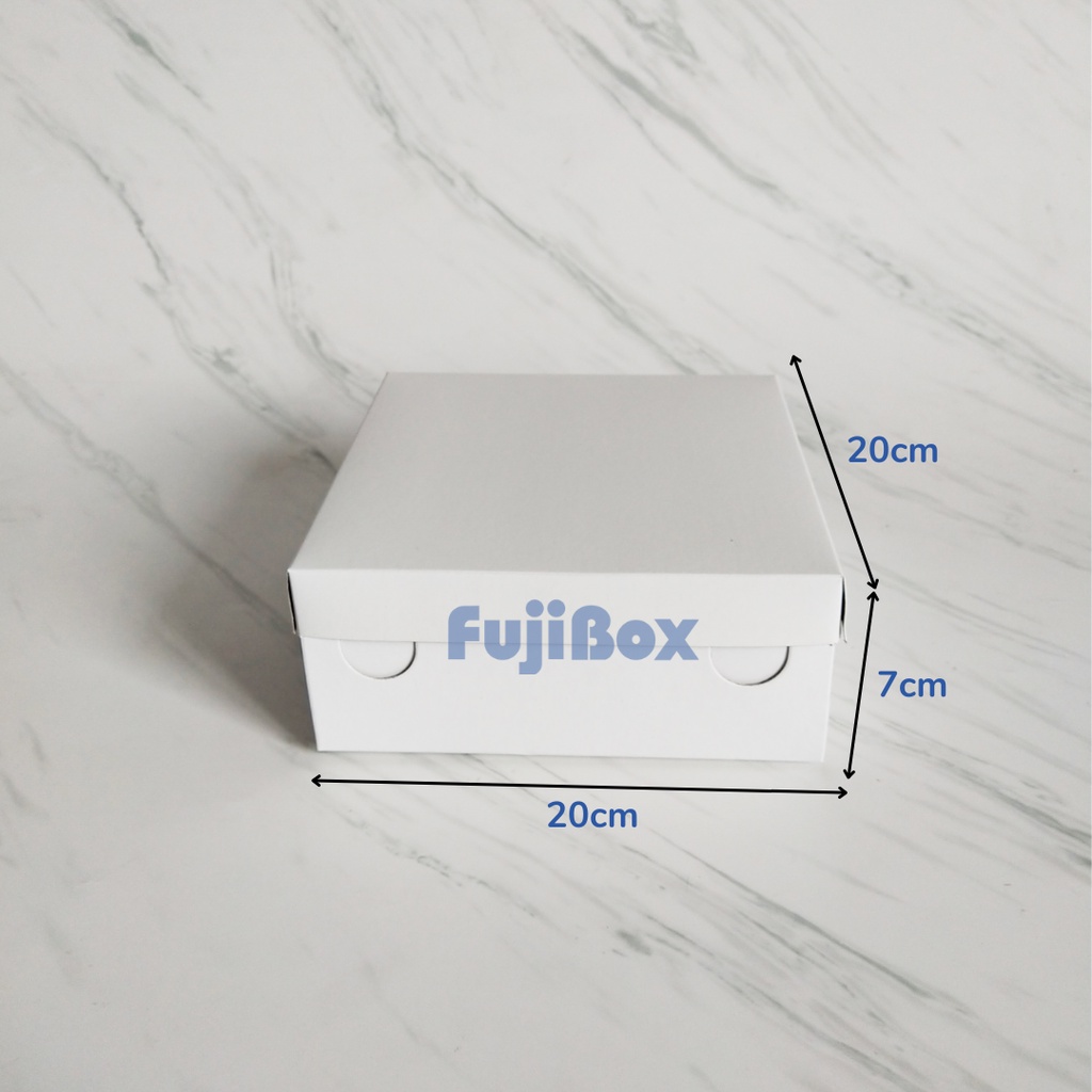 Jual ( 10 PCS ) DUS KOTAK PUTIH POLOS 20 X 20 X 7 | Shopee Indonesia