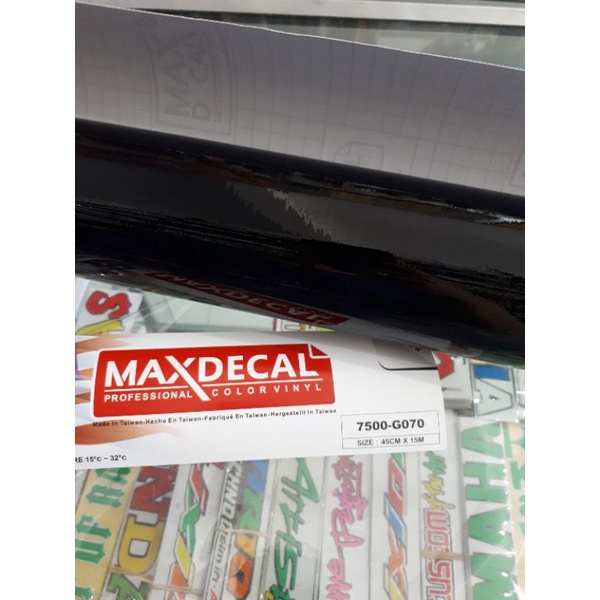 Jual [ MAX DECAL 7500-070 ] SKOTLET MOTOR HITAM GLOSSY 45CM X 1M ...