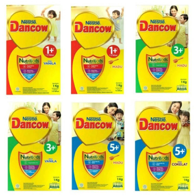 Jual DANCOW 1+ 3+ 5+ VANILA MADU COKLAT 1KG dan 750GR | Shopee Indonesia