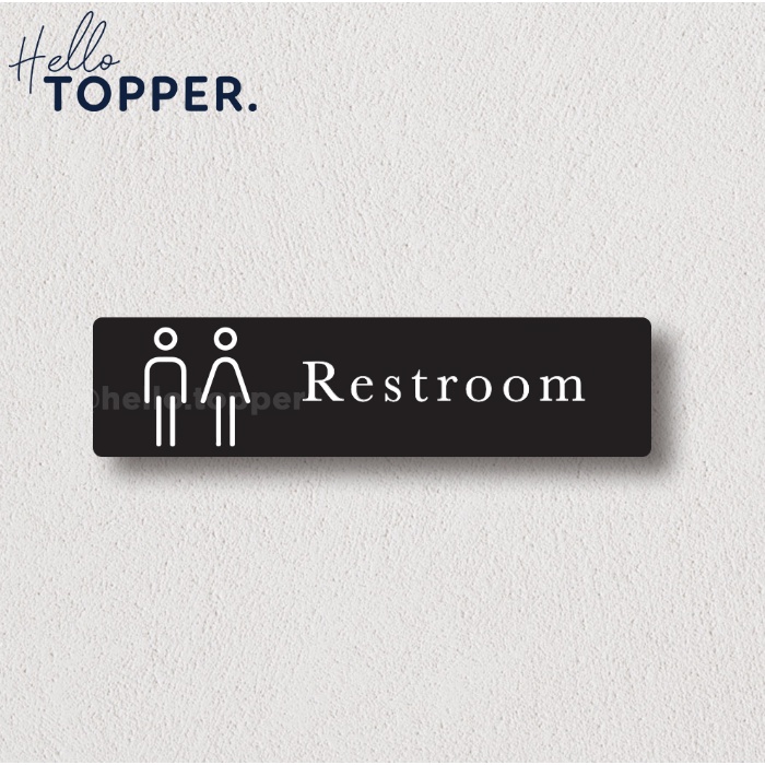 Jual Akrilik Sign Board Label Signage UV Print - Toilet Restroom ...