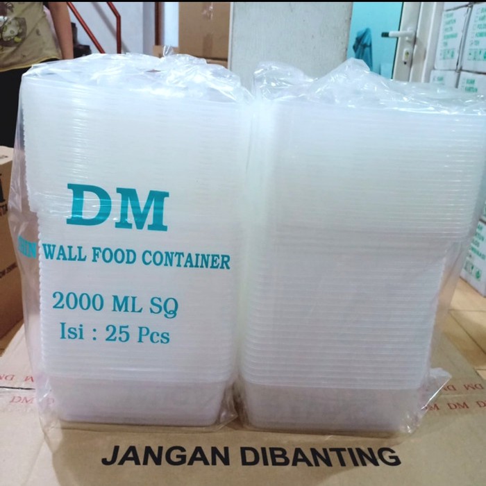 Jual Thinwall Kotak 2000ml Sq Food Container Eceran Shopee Indonesia