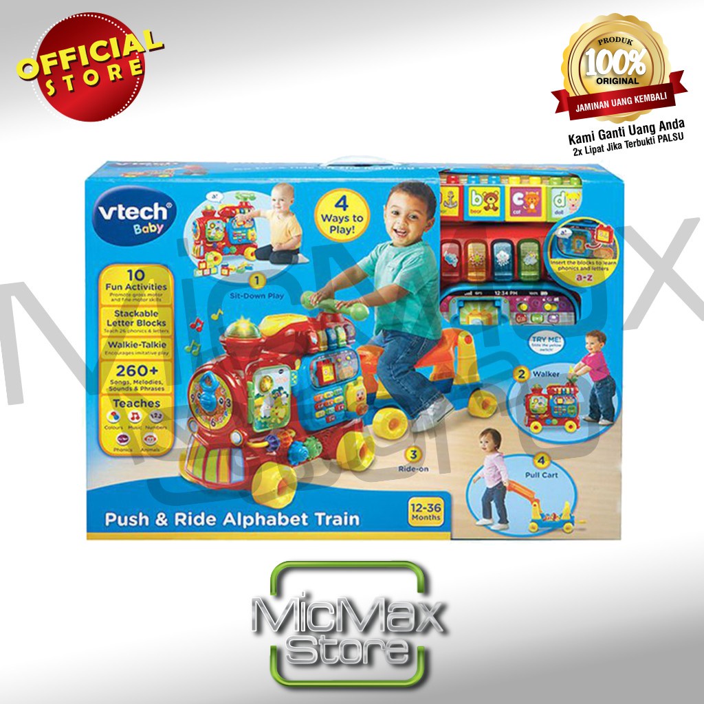Jual promo 50% Vtech Push And Ride Alphabet Train | Shopee Indonesia