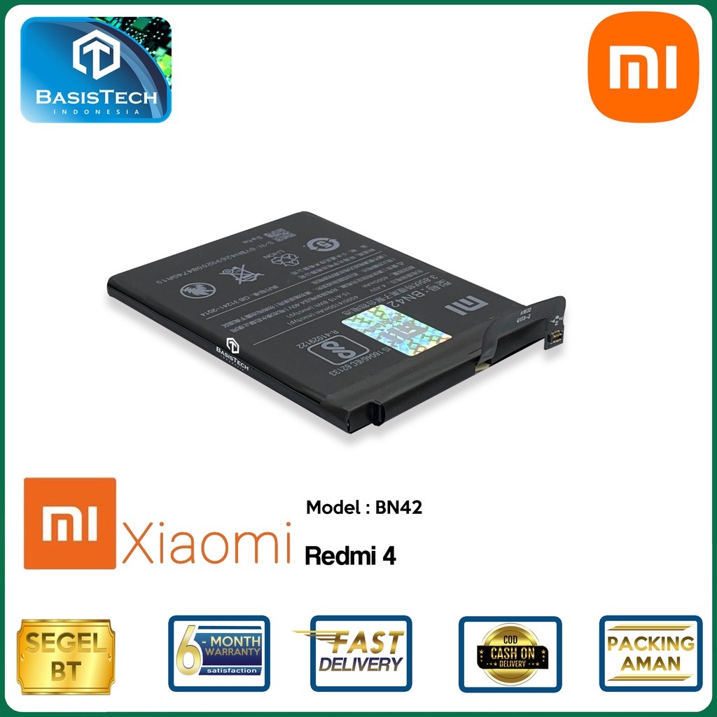 Jual BATERAI XIAOMI REDMI 4 - BN42 - ORIGINAL QUALITY | Shopee Indonesia