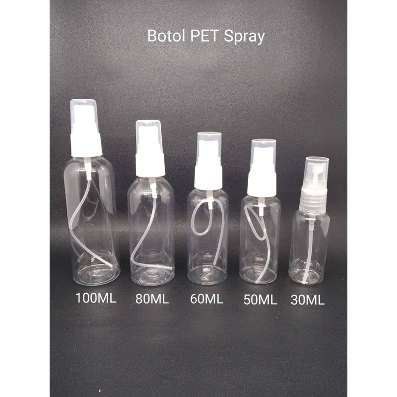 Jual Botol Plastik/PET Pump Spray Ukuran 100ML - 30ML Harga Untuk ...