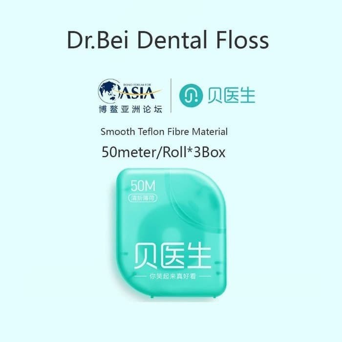 Jual Doctor Bei Dental Floss Roll Teeth Flossing 3x 50M/Roll P05 ...