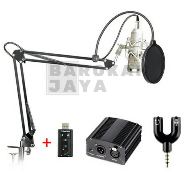 Jual Alat podcast recording set lengkap taffware BM-800 *HITAM ...