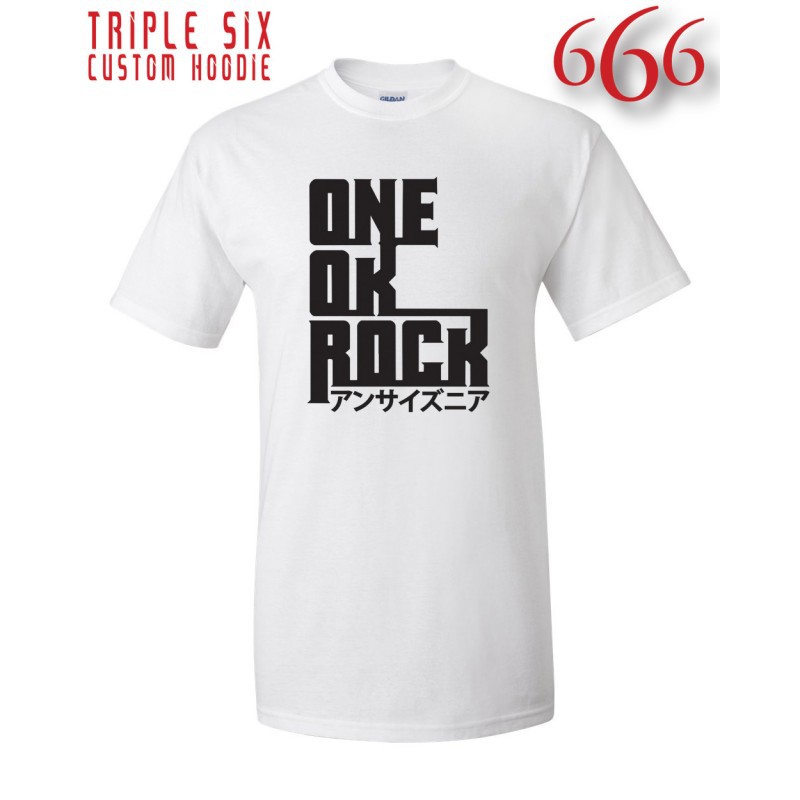 Jual TRIPLESIX - Kaos / T-Shirt ONE OK ROCK Logo - Putih | Shopee Indonesia