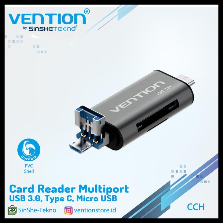 Jual Vention [Cch] Allin1 Usb 3.0 Cardreader Micro Sd Tf Type-C Otg ...