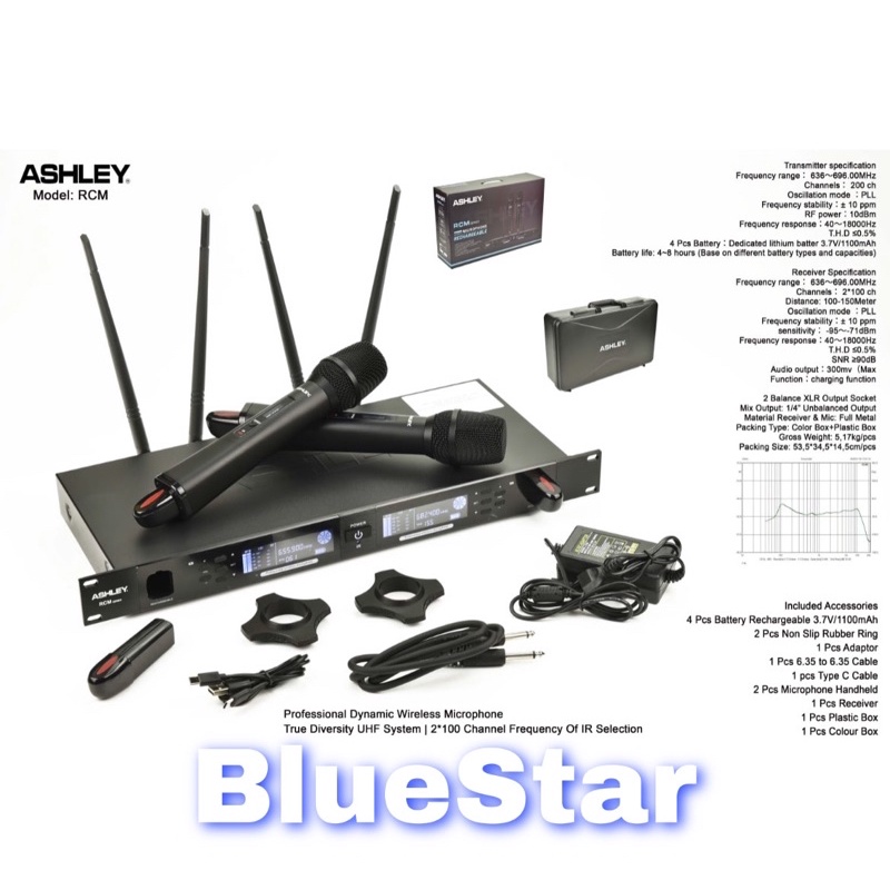 Jual Mic Wireless Ashley RCM Original Handheld Rechargeable | Shopee ...