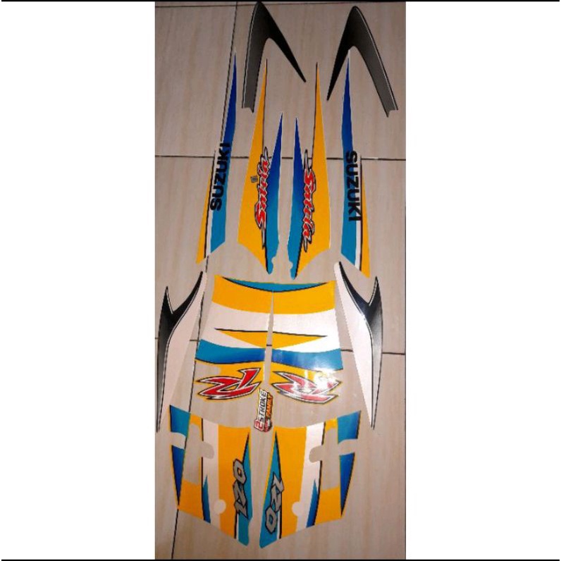 Jual Sticker stripping body Satria Hiu Malaysia body putih | Shopee ...