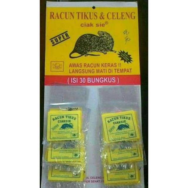 Jual PRODUK- RACUN TIKUS CELENG MERK CIAKSIE CIAK SIE MATI DI TEMPAT 1 ...