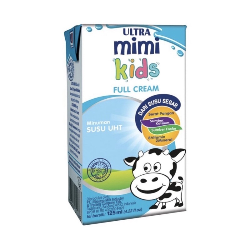 Jual UHT ULTRA MIMI KIDS/ ULTRA MILK 125ml KARTONAN (1 dus isi 40 pcs ...