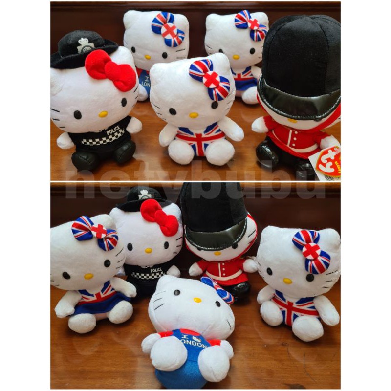 Jual Hello Kitty United Kingdom UK TY Plush Dolls Mascot Hallmark ...