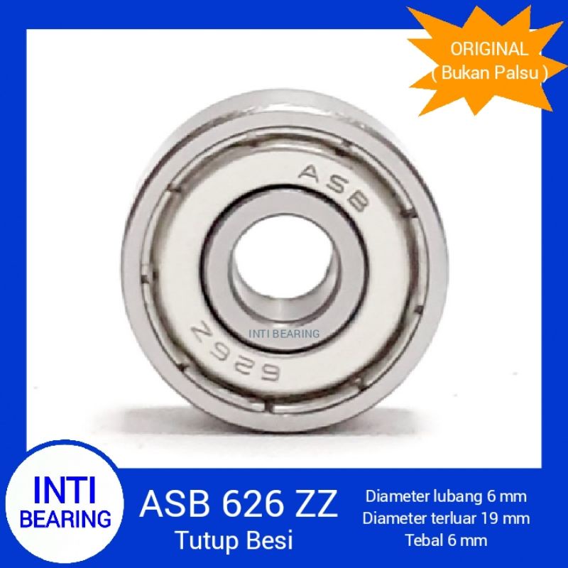 Jual MINIATUR BALL BEARING 626 ZZ ASB BEARING ASLI ORIGINAL LAHER ...