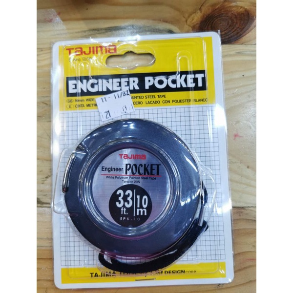 Jual Meteran Tajima Engineer Pocket 10 meter 10m 33ft | Shopee Indonesia