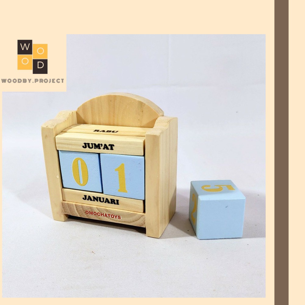Jual Kalender Kayu / Kalender Abadi Omocha / Kalender Meja / Kalender ...