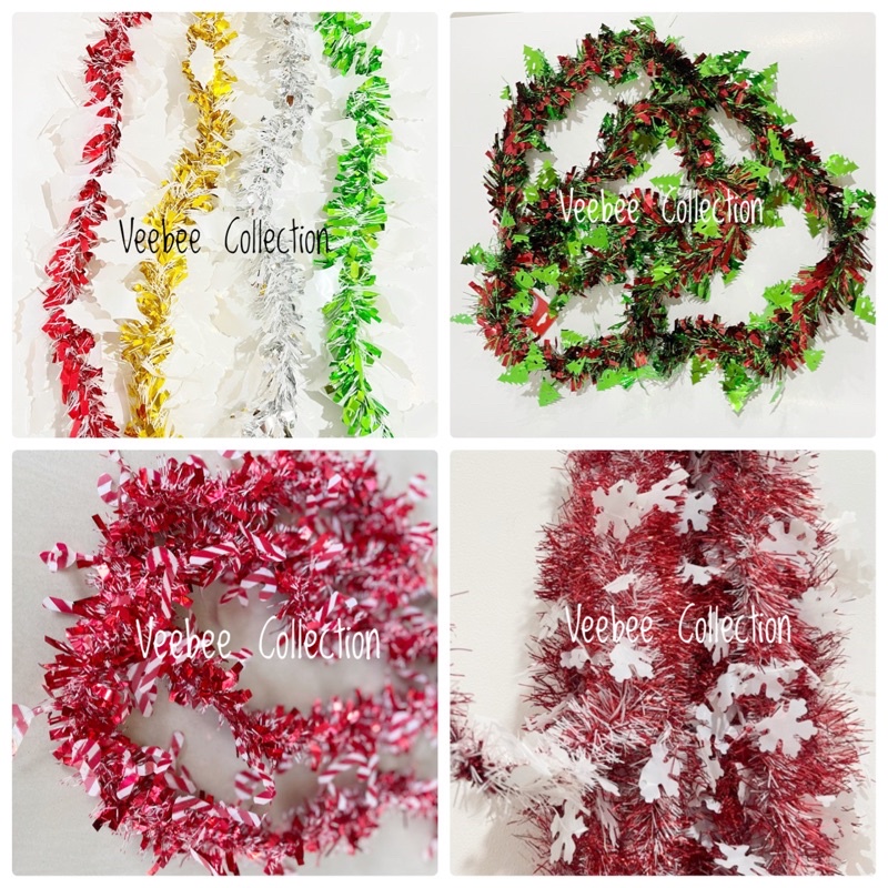 Jual Tali hias natal 2meter /slinger pohon natal/slenger daun posentia ...