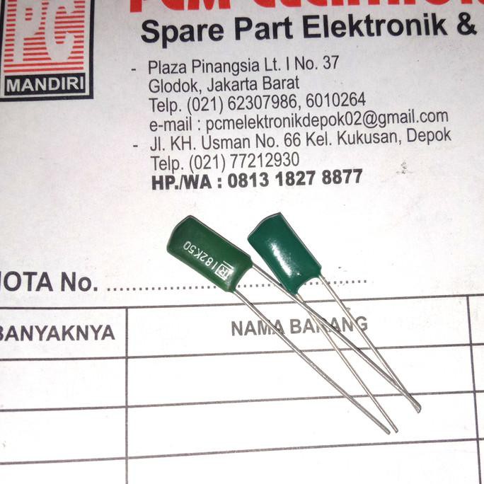 Jual Kapasitor 2A182J 2A182K 1Nf8 182 0.0018Uf 1.8Nf 100V Mylar ...