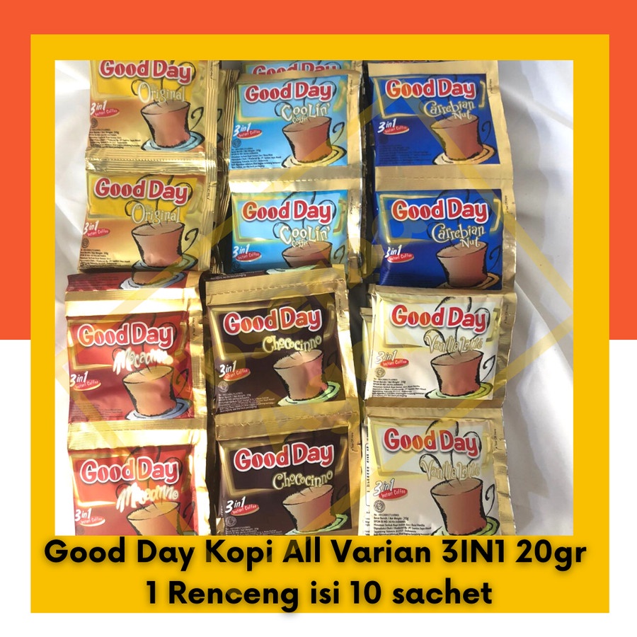 Jual Good Day Kopi All Varian 3IN1 20gr 1 Renceng isi 10 sachet ...